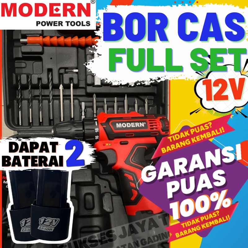 Jual mesin Bor cas murah M13 SET MODERN bor baterai koper mesin bor ...