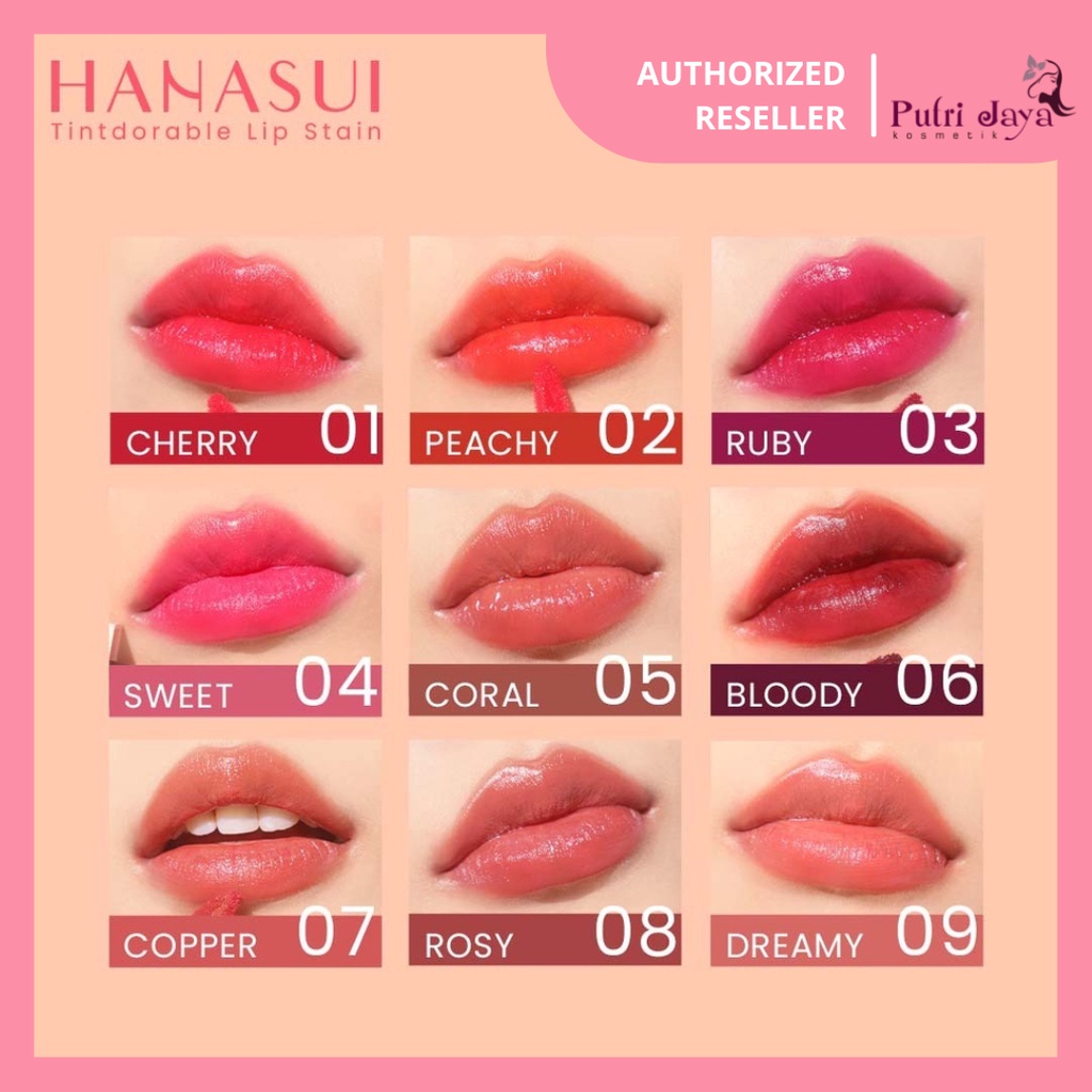 Jual HANASUI Tintdorable Lip Stain | Lip Tint | 01 - 09 | Shopee Indonesia