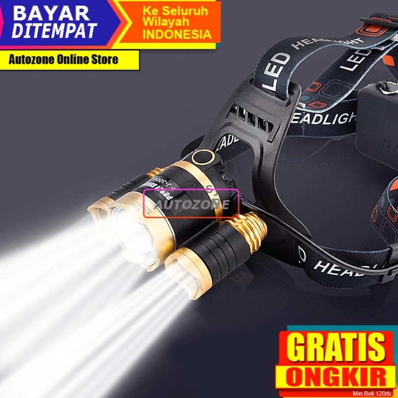 Jual TERBARU ORIGINAL - Senter Kepala LED Headlamp Flashlight Waterproof Cree XTM 10000 Lumens ...