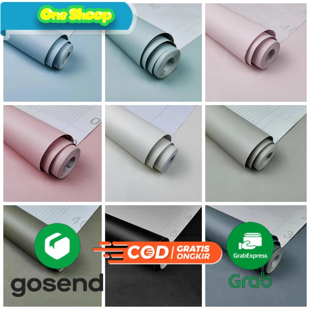 Jual OS WALLPAPER DINDING POLOS PASTEL Ukuran 45 cm x 10 m | Shopee Indonesia