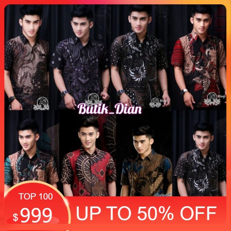 Jual [BUTIK DIAN] NEW ARRIVAL DISTRO BATIK PRIA SOGAN HRB026 BATIKAF ...