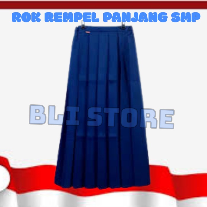 Jual Rok Biru smp panjang bawahan seragam smp panjang BLI STORE ...