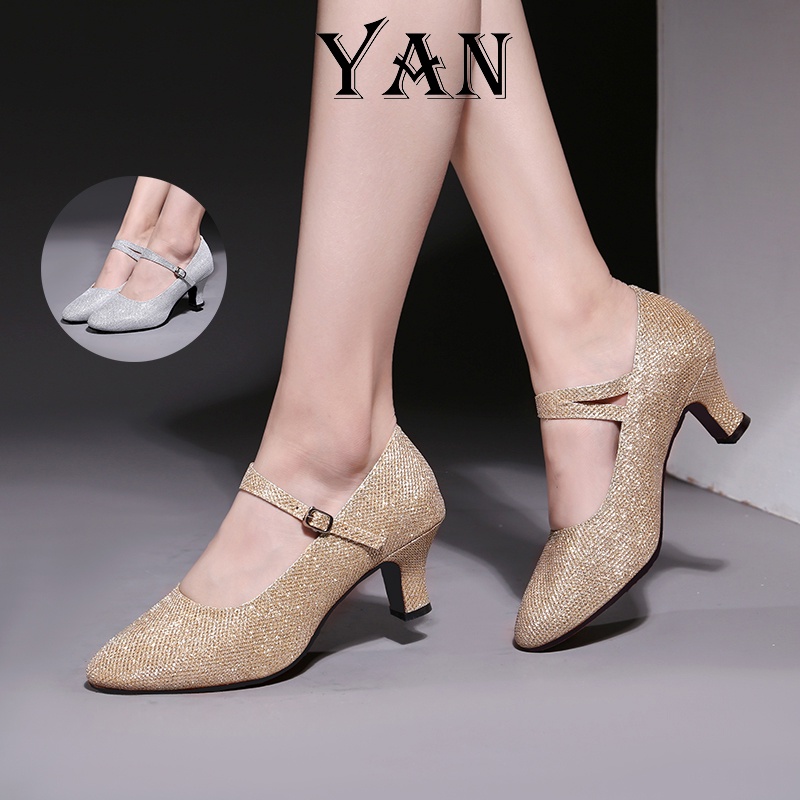 Jual YAN Sepatu Dansa Latin/ Line Dance Sepatu Hak 5cm Sepatu Dance ...