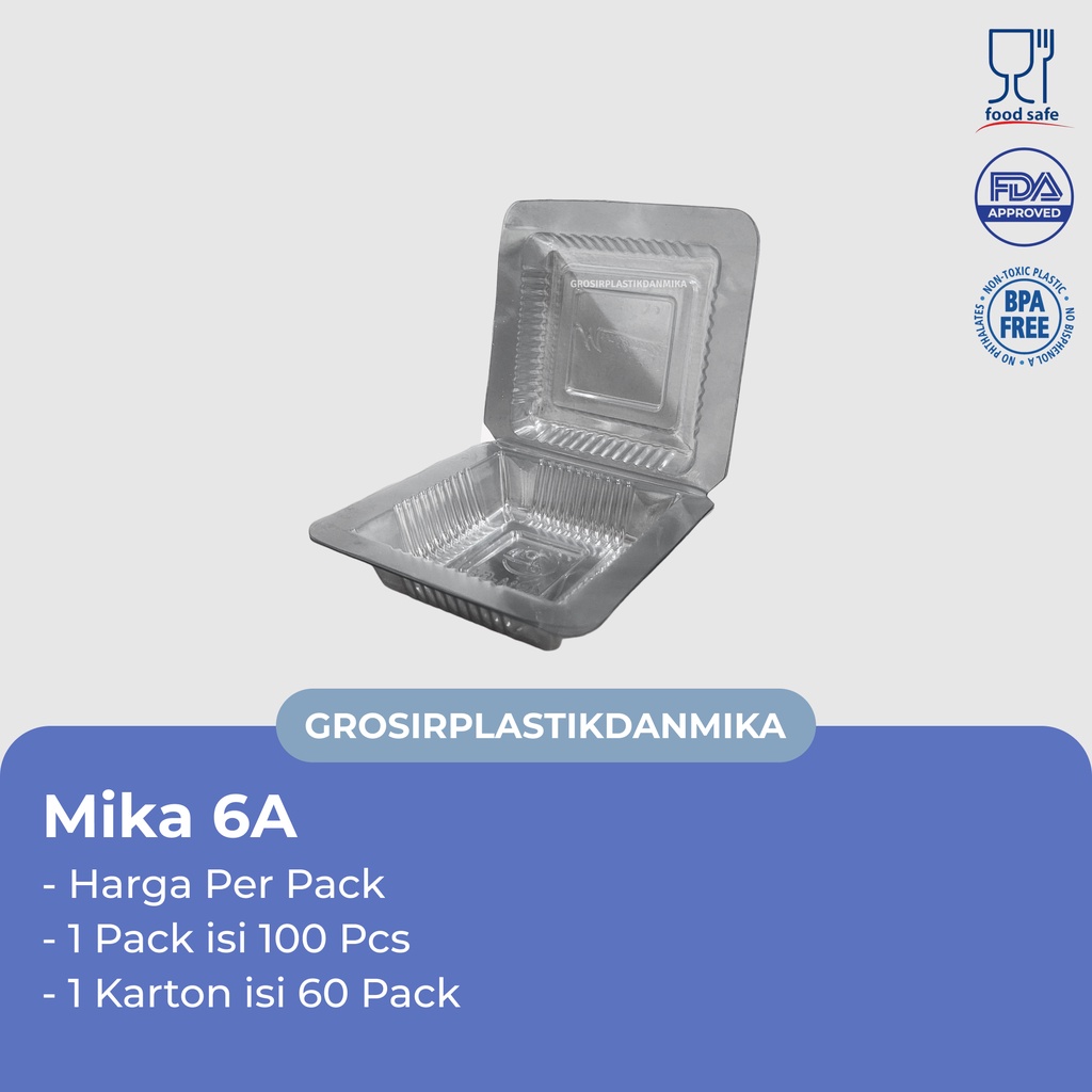 Jual MIKA PLASTIK KEMASAN KUE 6A / MIKA PLASTIK UKURAN KECIL 6A ISI 100 ...
