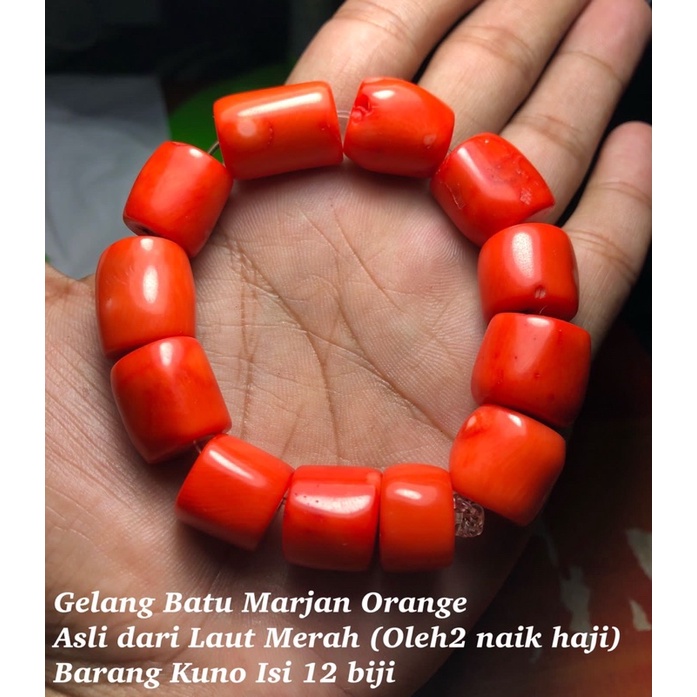 Jual GELANG BATU MARJAN ORANGE ASLI MEKKAH LANGKA | Shopee Indonesia