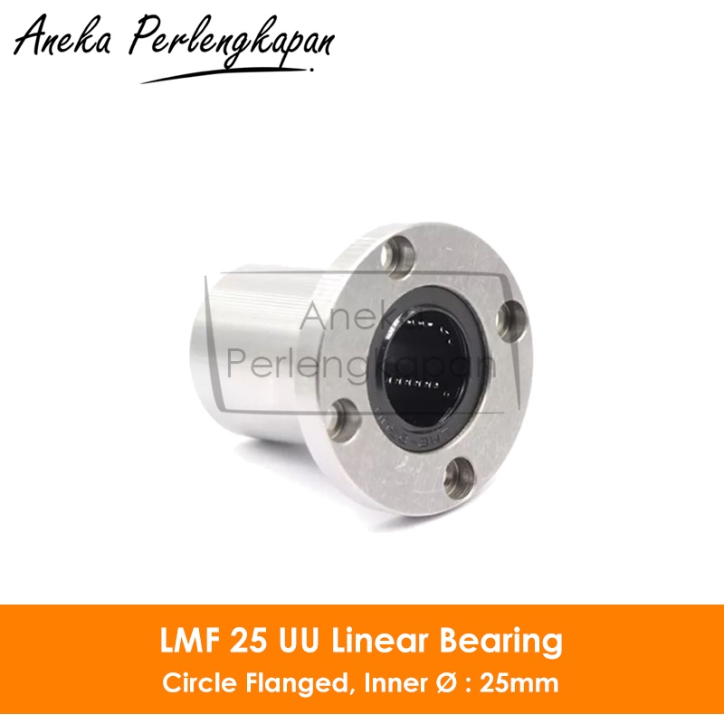 Jual LMF25UU / LMF 25 UU Linear Motion Round Flange Bearing | Shopee Indonesia