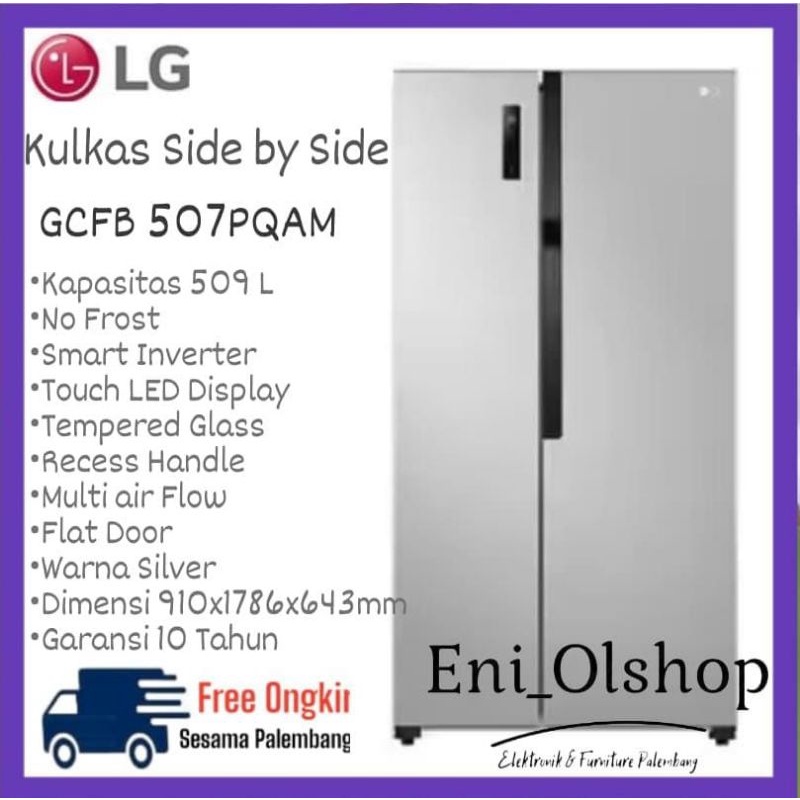 Jual KULKAS SIDE BY SIDE LG Terbaru GCFB 507 PQAM, 509 Liter GCFB507PQAM, GCFB 507PQAM | Shopee ...