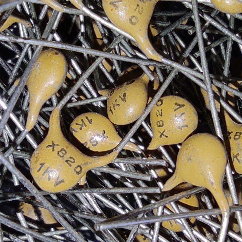 Jual 820pf Vintage Ceramic Capacitor NOS Keramik Kapasitor High Volt ...