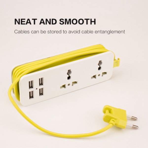 Jual Jual bonkyo Stop Kontak Power Strip Adapter with 4 USB Ports and 2 ...