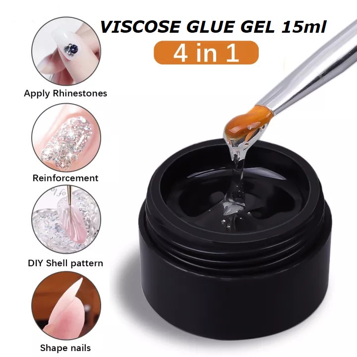 Jual 4in1 Gel Nail Glue Molded Gel Lem Kuku Nail Art Glue | Shopee Indonesia