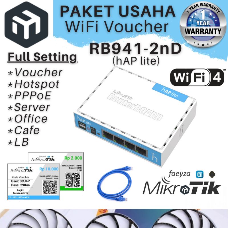 Jual MikroTik RB941 2nD hAP-Lite Full Setting Hotspot Rt Rw Net | Shopee Indonesia