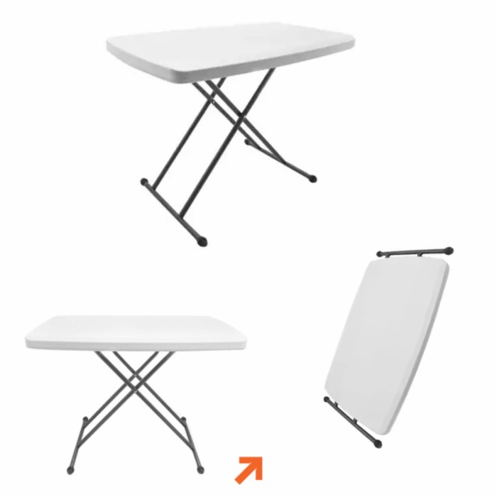 Jual Krisbow Meja Lipat Adjustable Meja Taman Lipat Adjustable 76 Cm ...