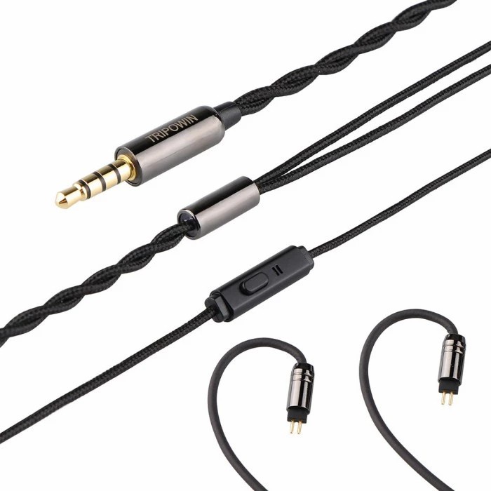 Jual TRIPOWIN ZOMBUR with Mic High Purity 4N OFC Upgrade IEM Cable Wire ...