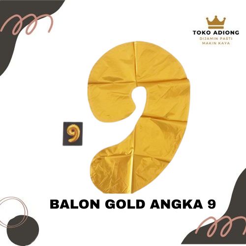 Jual GOLD BALLOONS - BALON ANGKA 9 | Shopee Indonesia