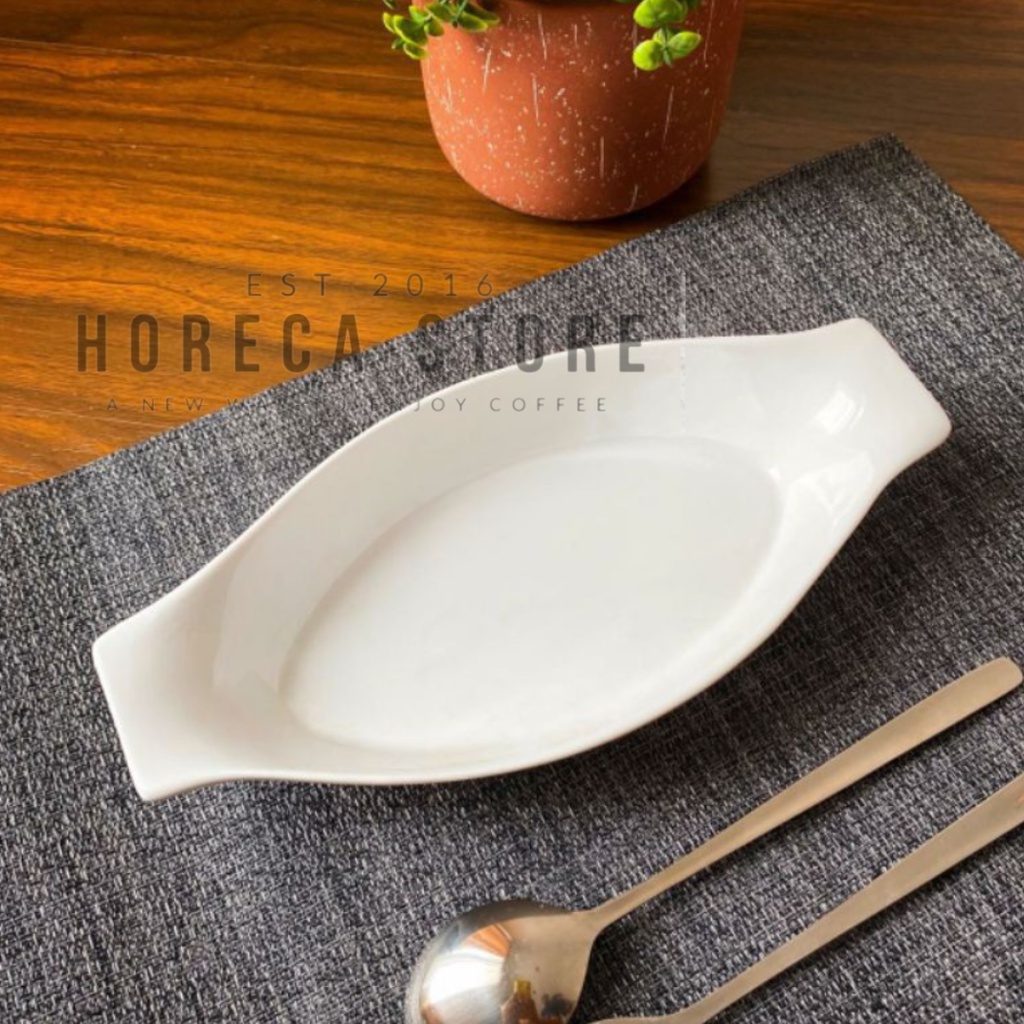 Jual Piring Banana Split Keramik Porselen 20cm / Piring Zenbu Mozaru ...