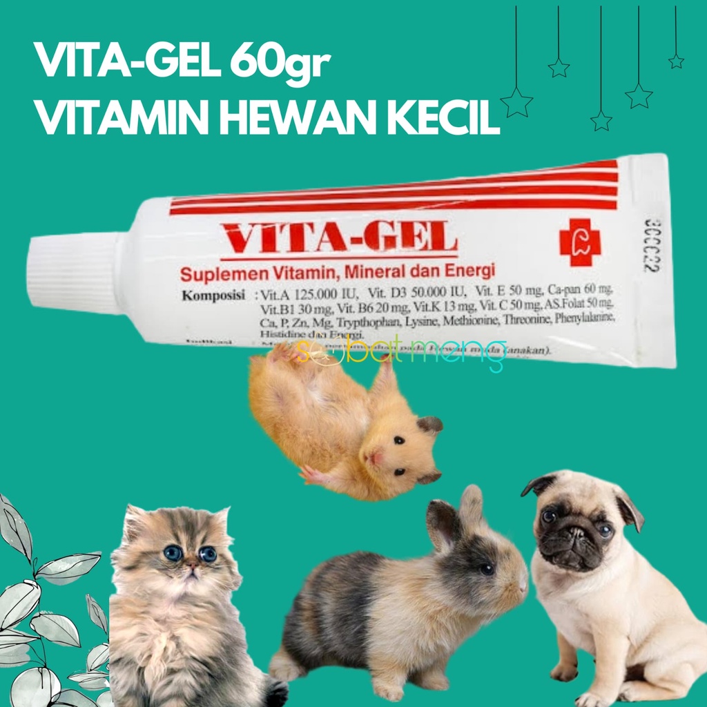 Jual VITA GEL 60gr VITAMIN KUCING DAN HEWAN LAINNYA | VITAMIN ANJING & KELINCI | Shopee Indonesia