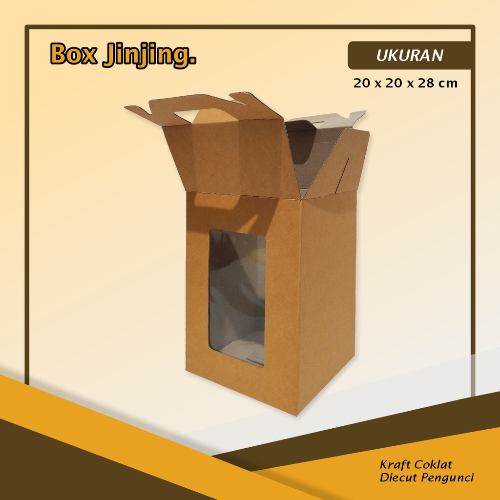 Jual BOX / KARDUS JINJING - Ukuran 20 x 20 x 28 Cm - Box JInjing Parcel ...