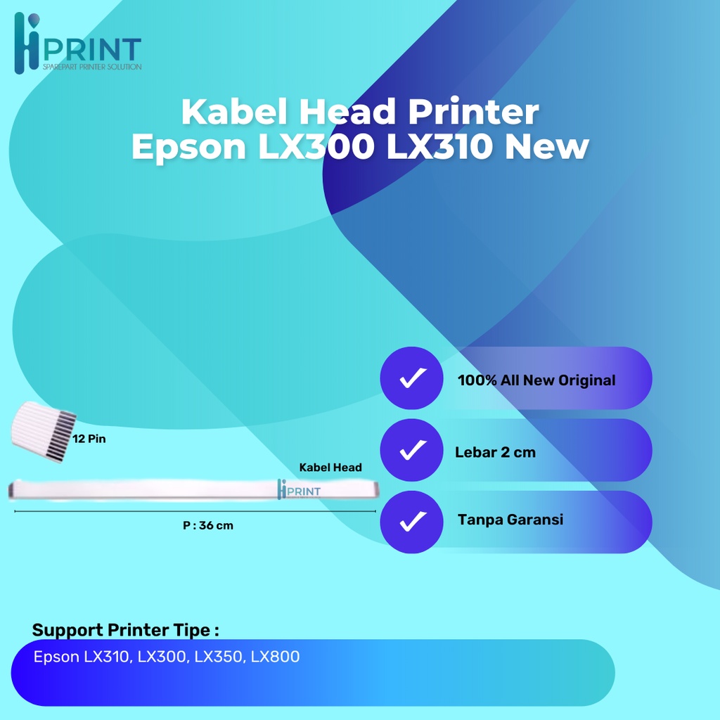 Jual Kabel Head Epson LX-310 LX-300 LX-350 LX-800 New (1 Pair), Cable ...