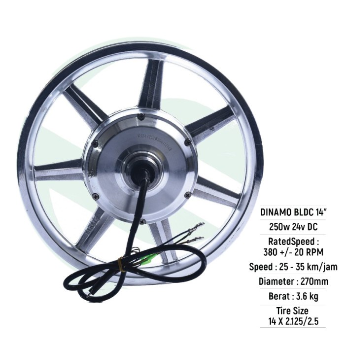 Jual dinamo bldc sepeda listrik 24v 250w velg 14 inch mr jackie eb900 venio duniabaking66 ...