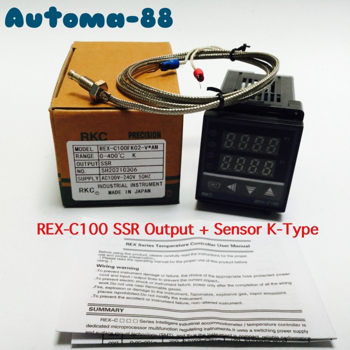 Jual Laku Paket Rkc Rex C100 Japan Rex-C100Fk02-V*An Out Ssr Sensor Thermocouple | Shopee Indonesia