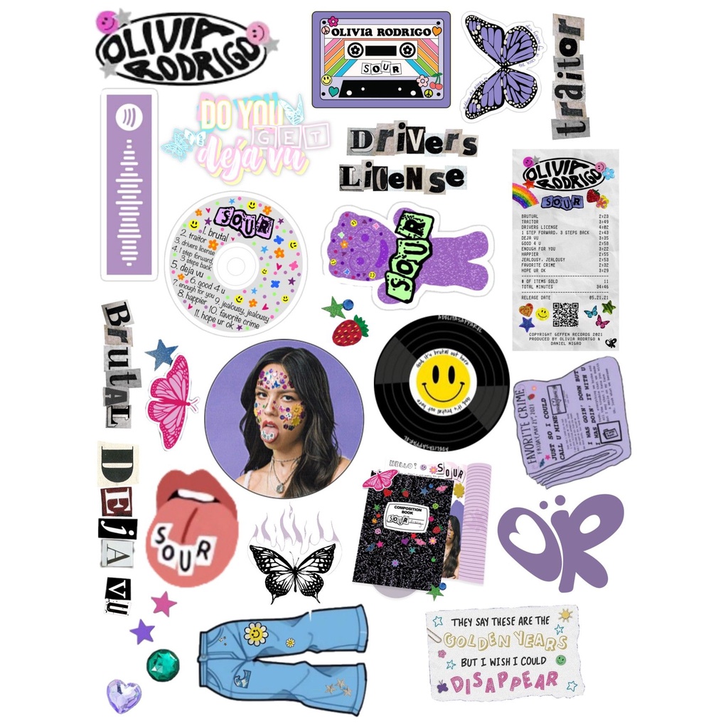 Jual Stiker Olivia Rodrigo aesthetic custom journaling | Shopee Indonesia