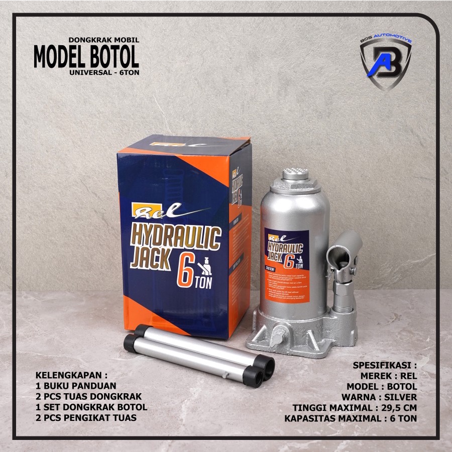 Jual Dongkrak Mobil Model Botol REL Hidrolik / Hydraulic Jack 2 Ton / 4 ...