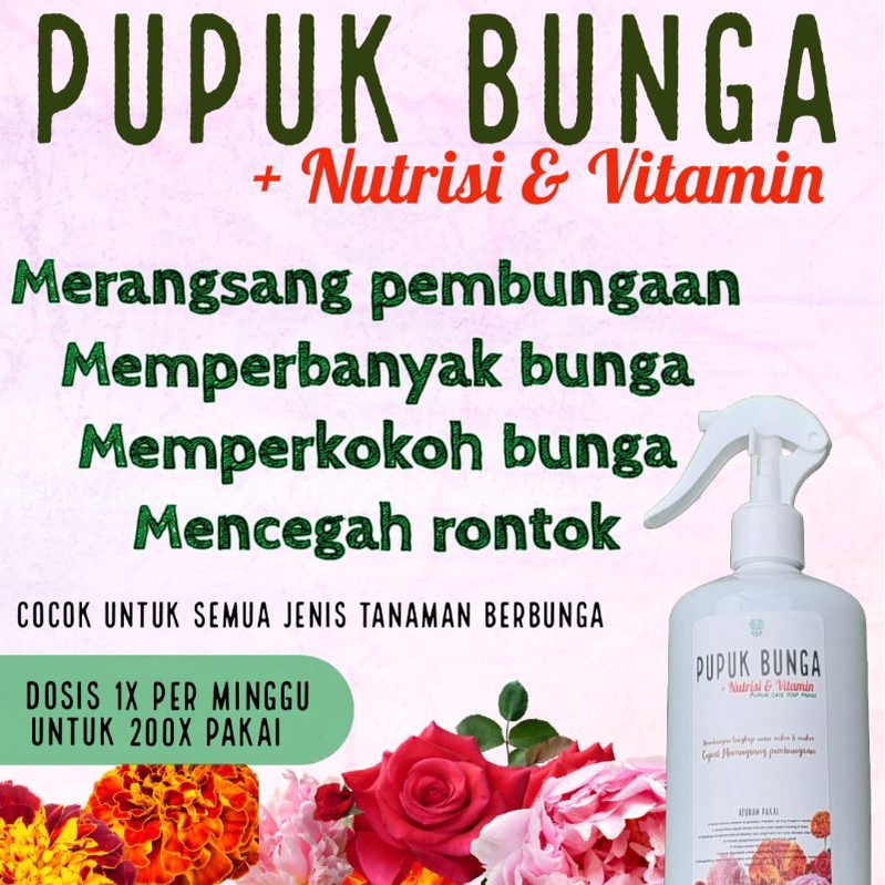 Jual pupuk bunga tanaman hias siap pakai spray - 500ml | Shopee Indonesia
