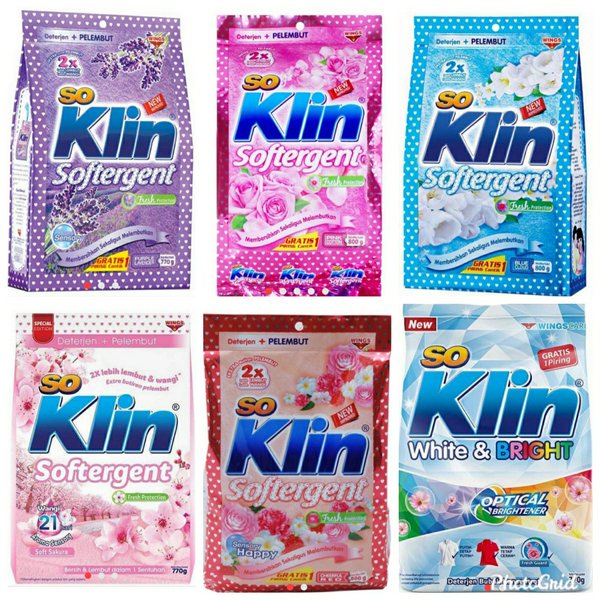 Jual SOKLIN SOFTERGENT 720gr DETERJEN BUBUK KEMASAN SABUN CUCI ...
