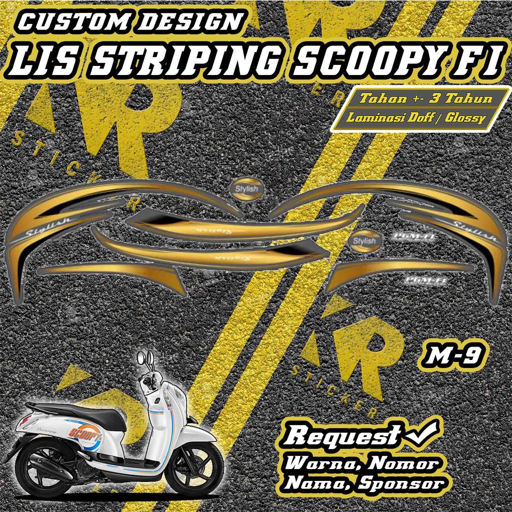 Jual Stiker striping scoopy fi 2013-2016 Custom Desain | sticker scoopy ...