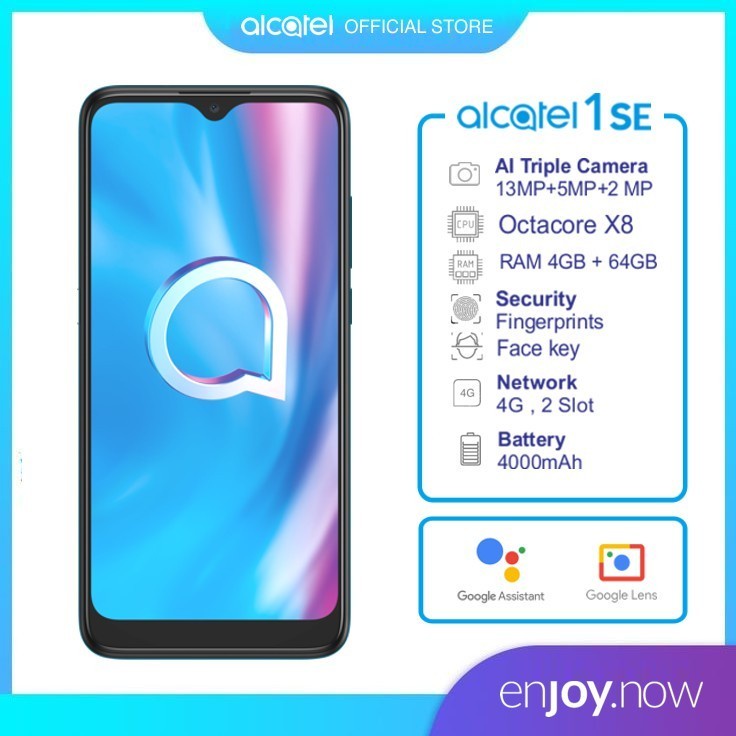 Jual Alcatel 1SE Smartphone 4/64 GB Garansi Resmi | Shopee Indonesia
