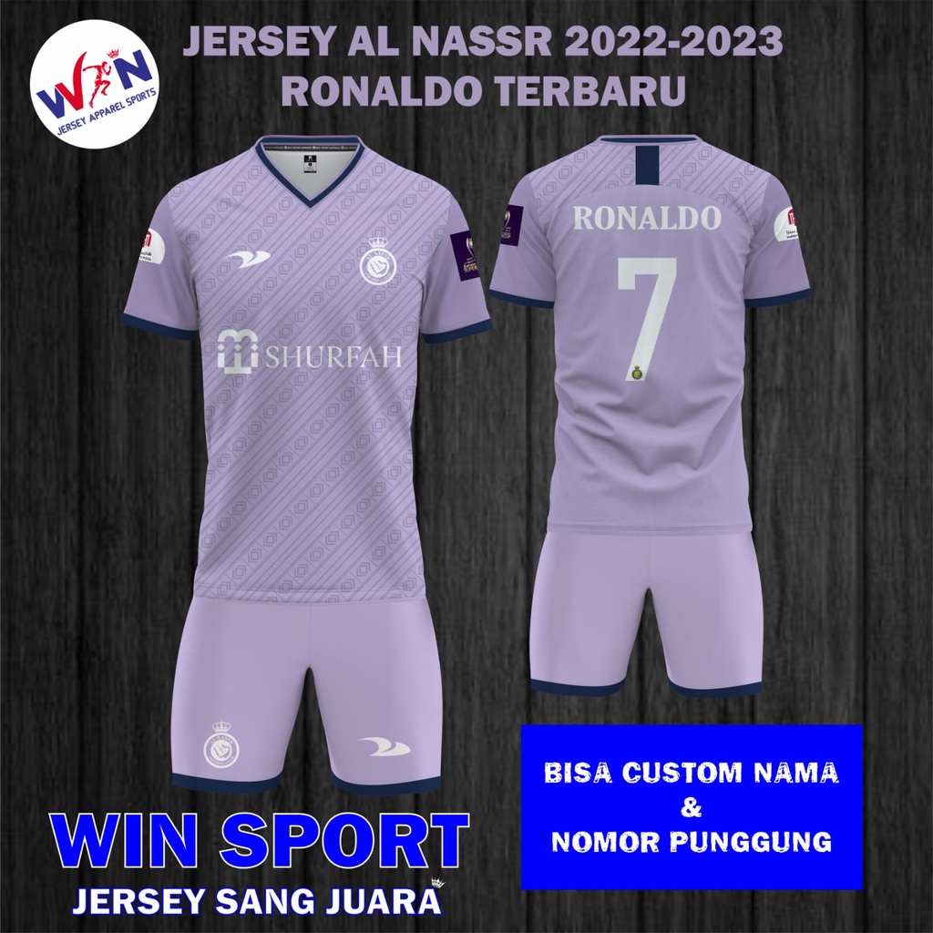 Jual Jersey Sepak Bola Al Nassr Home Away Warna Ungu Ronaldo Edition