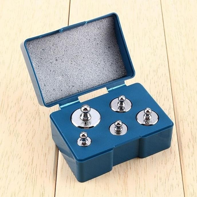 Jual 5 Pcs Set Bandul Kalibrasi Timbangan Digital 100g Presisi Besi ...