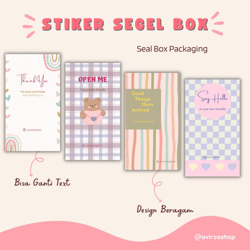 Jual [ISI 24PCS]STIKER SEGEL BOX / SEAL BOX / STIKER PACKAGING | Shopee ...