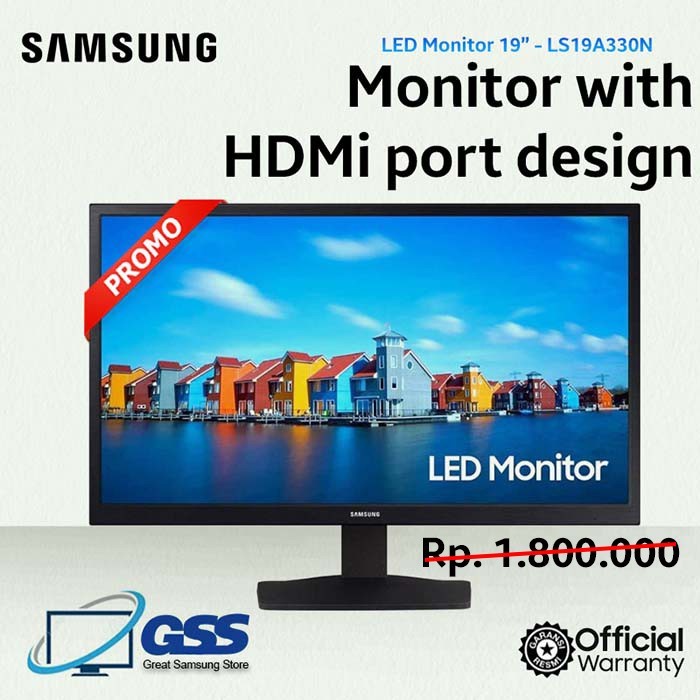 Jual LED Monitor Samsung 19 Inch S19A330 HDMI LS19A330NHEXXD Garansi ...