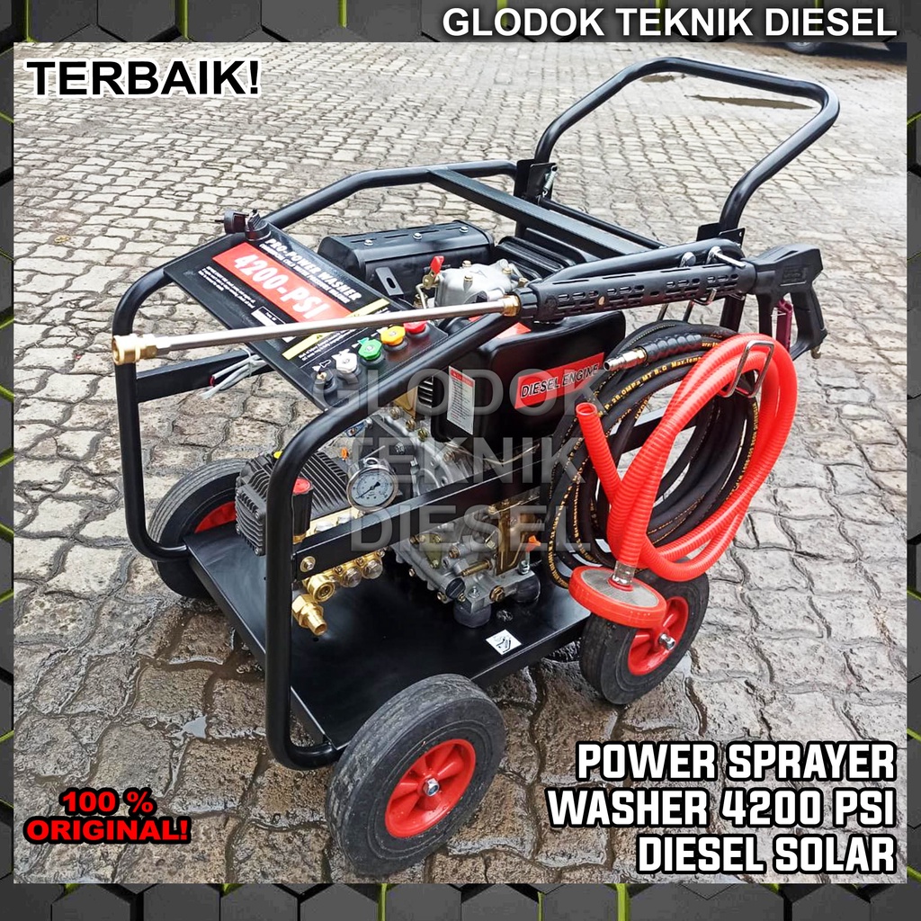 Jual Jet Cleaner Diesel High Pressure Washer Machine 250 Bar Solar ORIGINAL | Shopee Indonesia