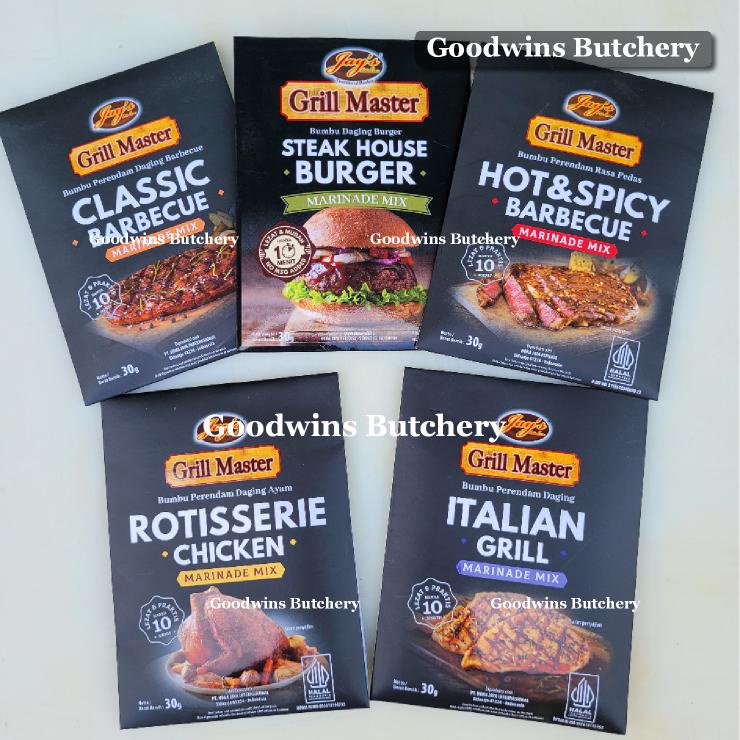 Jual JAY'S grill master HOT SPICY CLASSIC BBQ ROTISSERIE ITALIAN GRILL Jays 30g | Shopee Indonesia