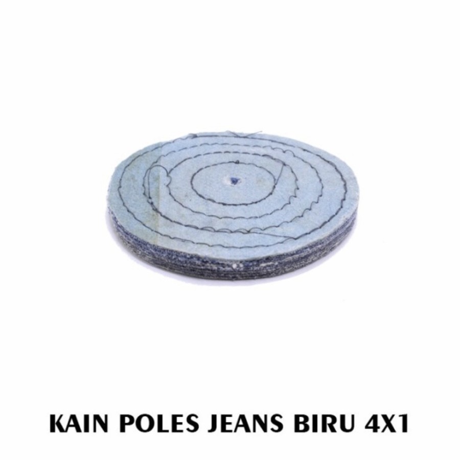 Jual Kain Poles Jeans Biru 4 inch Polishing Wheel Blue 4 in Kain Poles ...