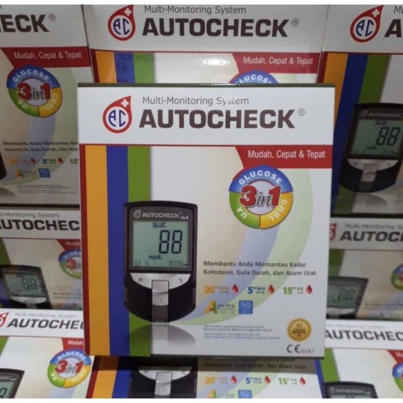 Jual Alat AUTOCHECK GCU 3 in 1 ( Gula, Kolesterol, Asam Urat ) | Shopee ...