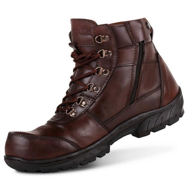 Jual Rekomendasi Sepatu Boots Pria Proyek Kerja Lapangan Ujung Besi ...