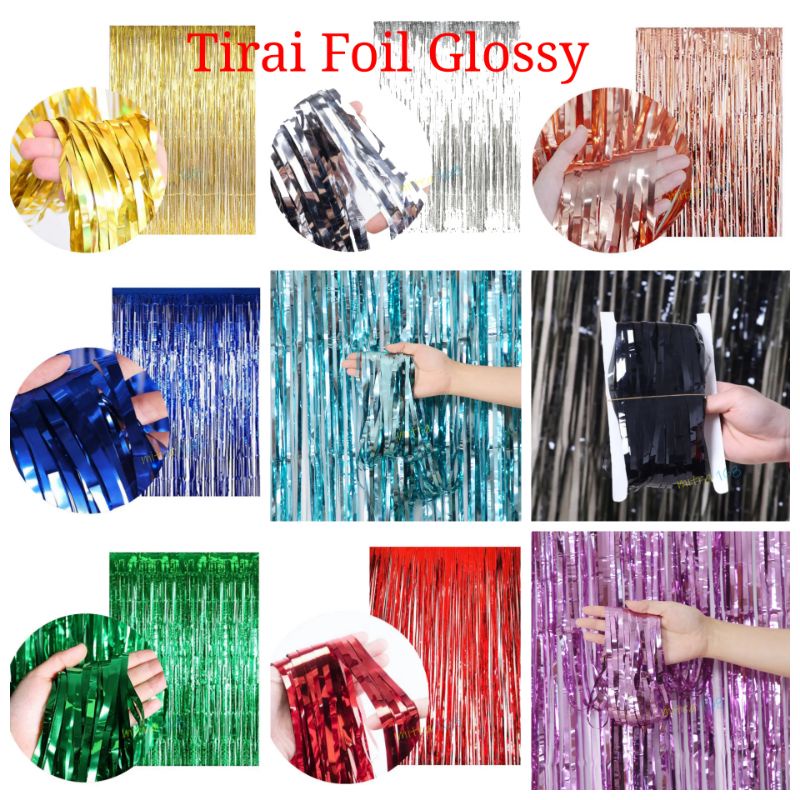 Jual Tirai Foil Rumbai Glossy Super | Backdrop Dekorasi Pesta Ulang ...