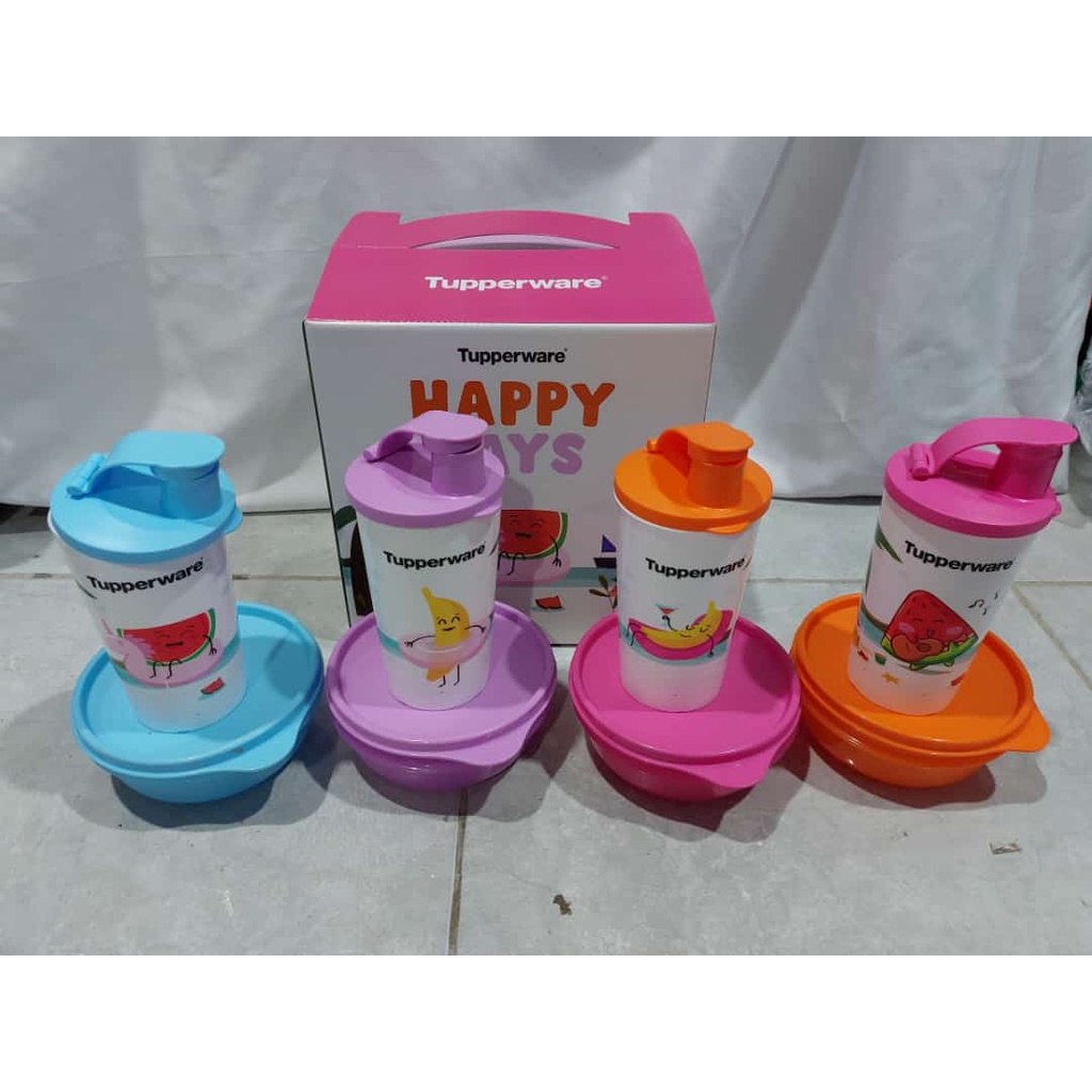Jual happy day lunch set kotak bekal tupperware | Shopee Indonesia