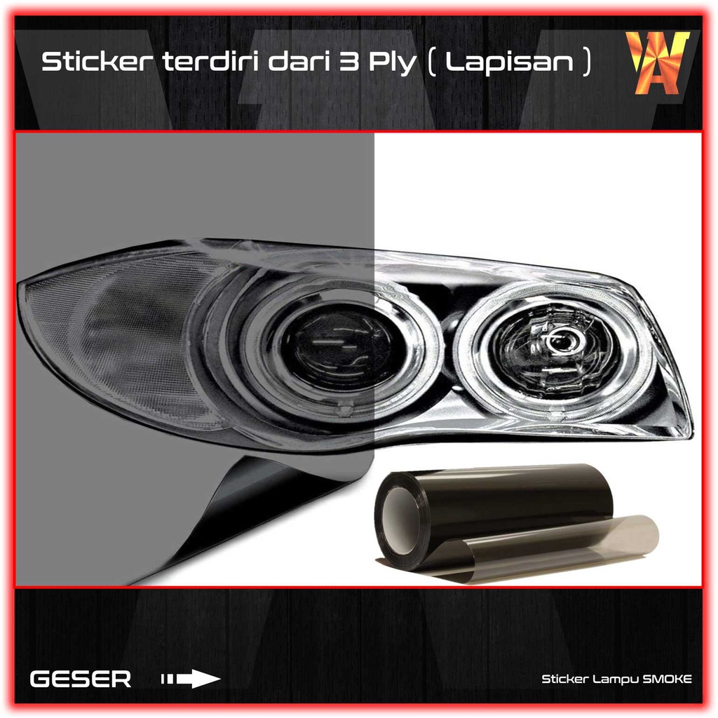 Jual sticker lampu motor mobil speedometer smoke light protection film ...