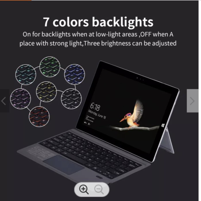 Jual microsoft surface pro 3 4 5 6 7 backlight keyboard wireless ...