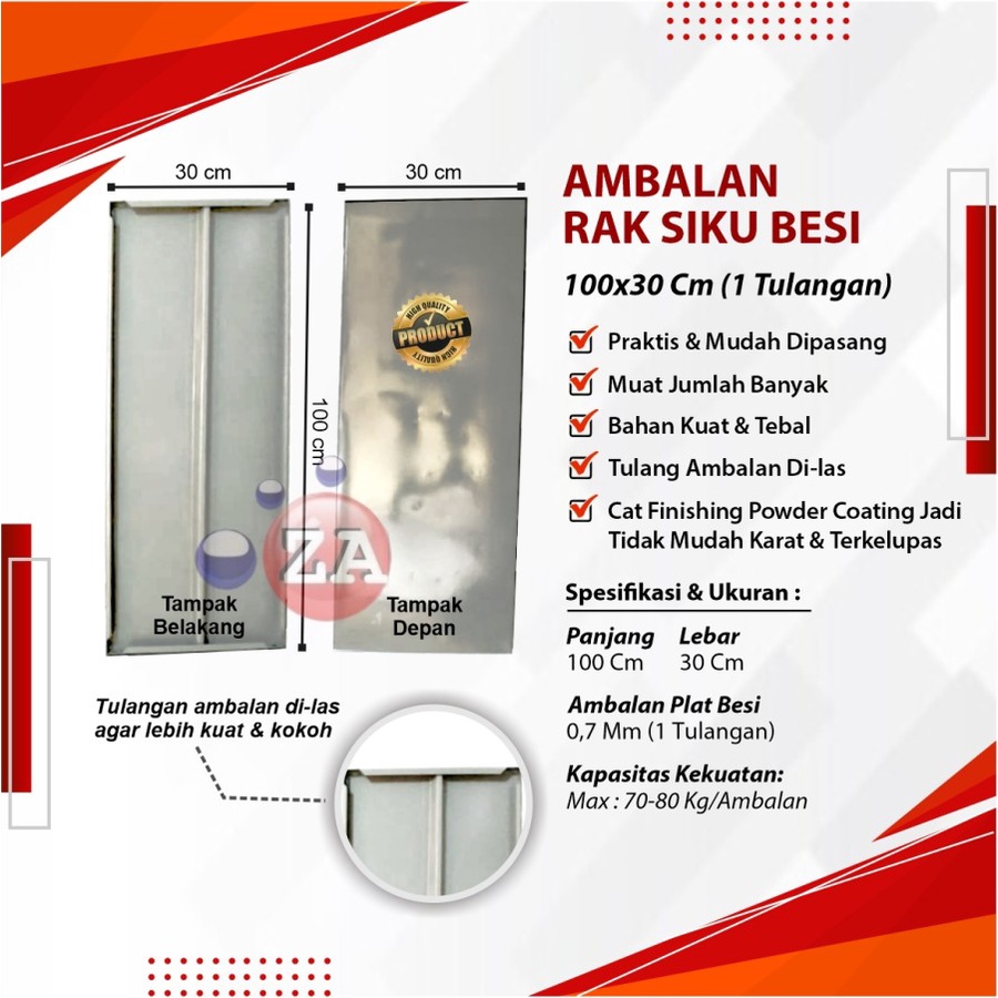 Jual Ambalan Rak Besi Lebar 30 Cm | Shopee Indonesia