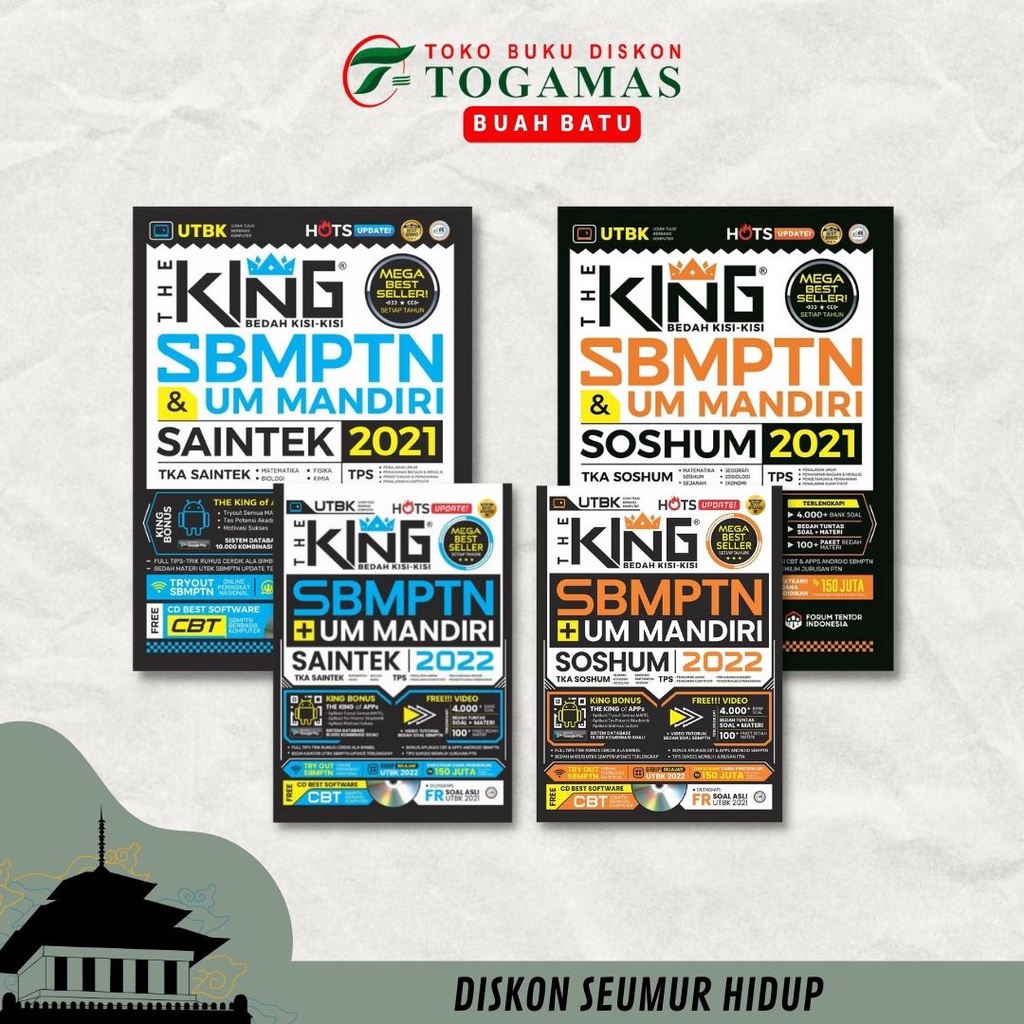 Jual THE KING BEDAH KISI-KISI SBMPTN & UM MANDIRI SAINTEK SOSHUM TPS 2021/2022/2023 | Shopee ...