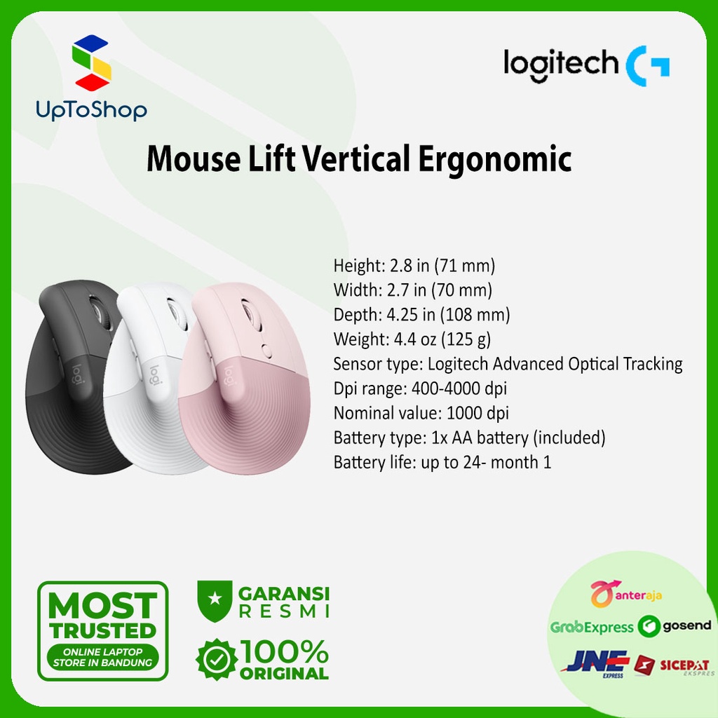 Jual Logitech Mouse Lift Vertical Ergonomic | Shopee Indonesia