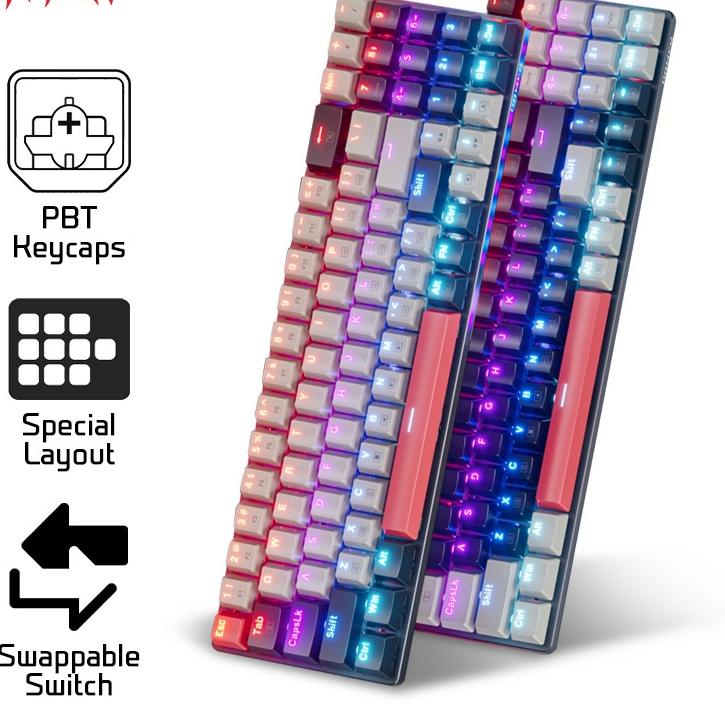 Jual Termurah GAMEN Titan Elite Mechanical Pluggable Switch Blue Gaming ...