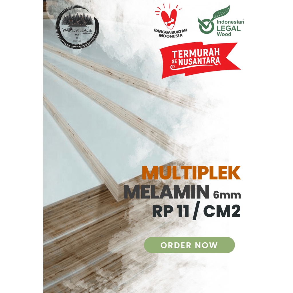 Jual MULTIPLEK MELAMIN / MULTIMIN / MELAMINTO SINGLE FACE 6MM 6 MM ...