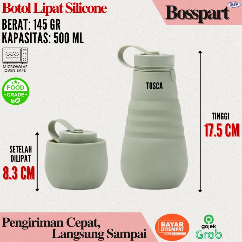 Jual Botol Minum Lipat / Foldable Bottle Premium / Botol Lipat Silikon ...