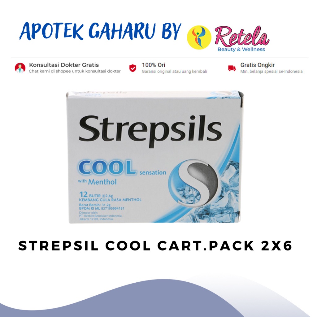 Jual STREPSIL COOL MENTHOL BOX 12 TABLET HISAP | Shopee Indonesia